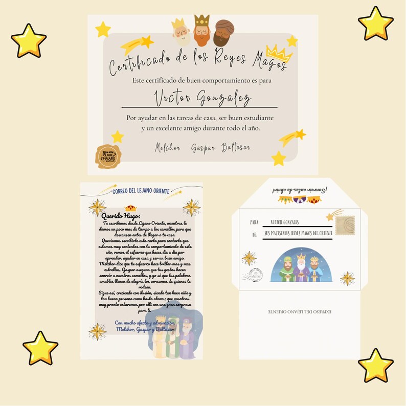 Editable Three Kings Letter, Official Certificate, Three Kings Gift ...