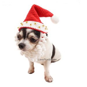 Santa Dog Hat Santa Beard Hat for Dogs Cats Christmas Santa - Etsy