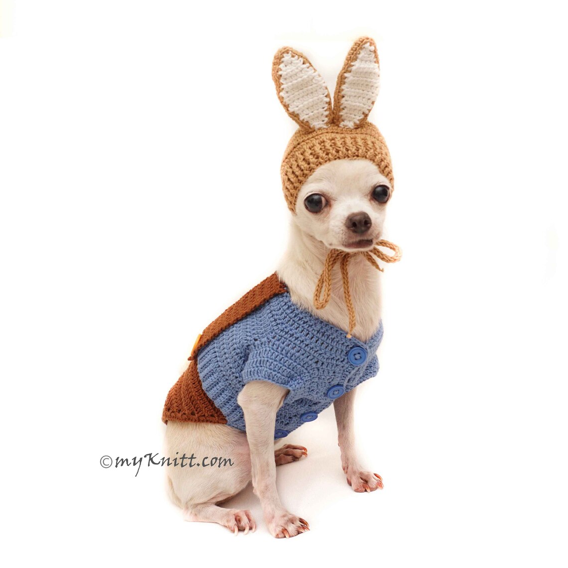Rabbit Pet Costume Bunny Rabbit Dog Costume Crochet Bunny - Etsy