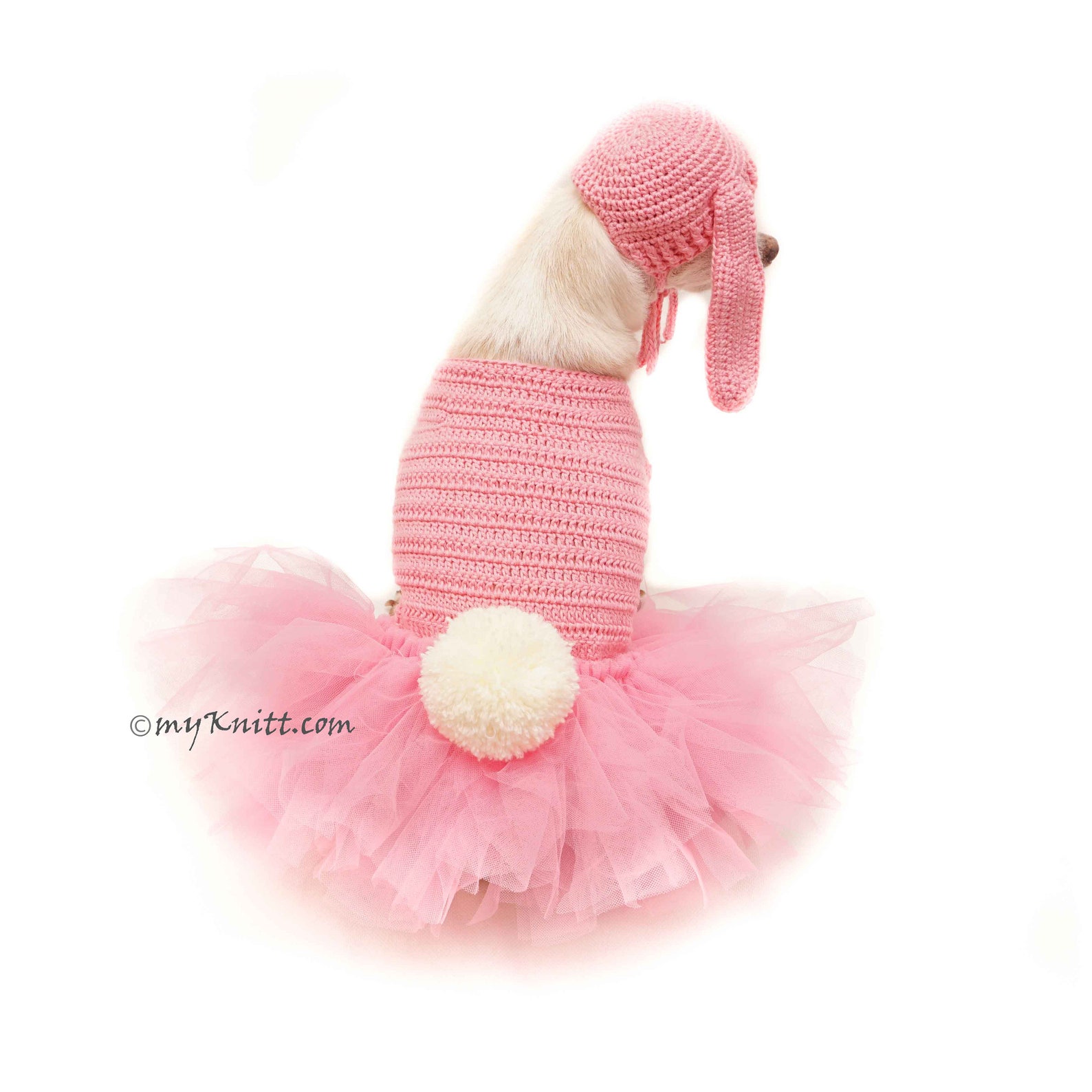Bunny Dog Tutu Pink Dog Dress Tutu Cute Bunny Dog Costume - Etsy