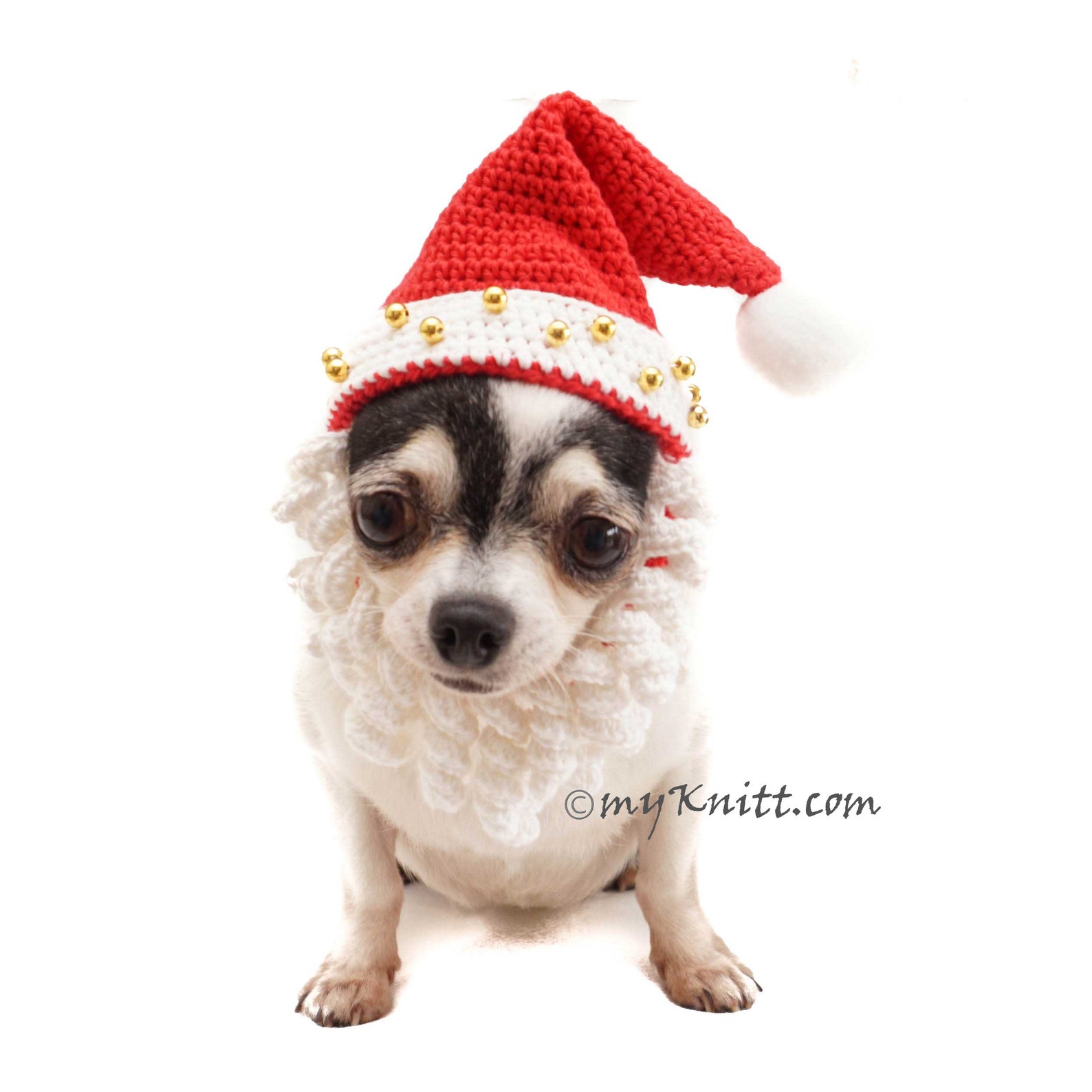 Santa Dog Hat Santa Beard Hat for Dogs Cats Christmas Santa | Etsy