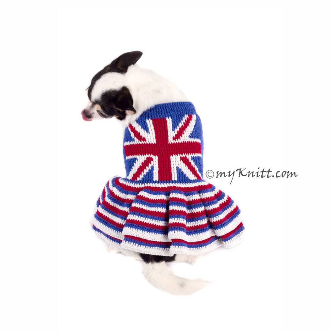 Union Jack Dog Dress British Flag Dog Clothing Dog Clothes - Etsy