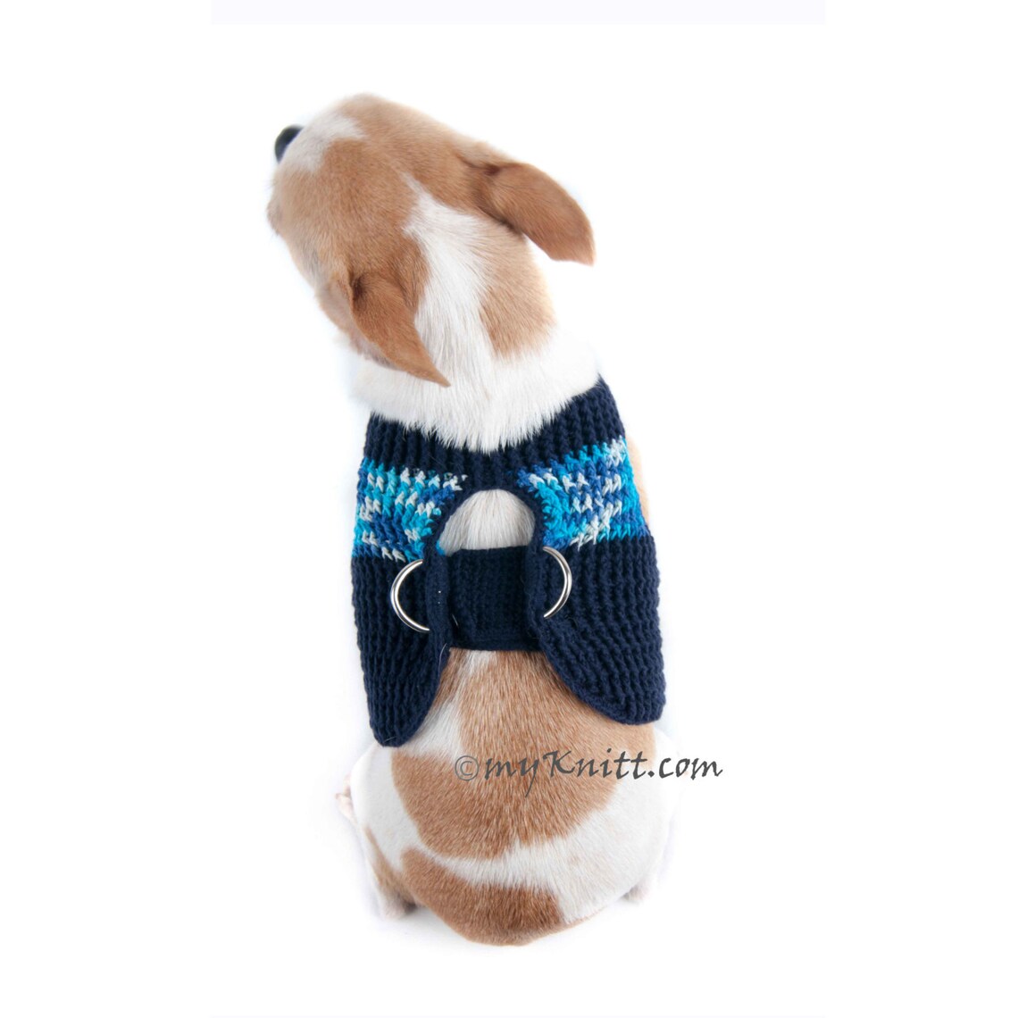 Dog Harness Vest Blue Cotton Pet Clothes Choke Free Soft - Etsy
