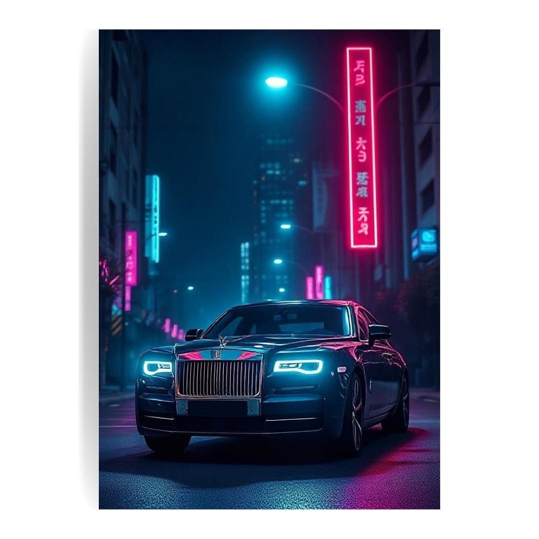 Rolls-royce Phantom Neon Wall Art: Luxury Car LED Sign - Etsy