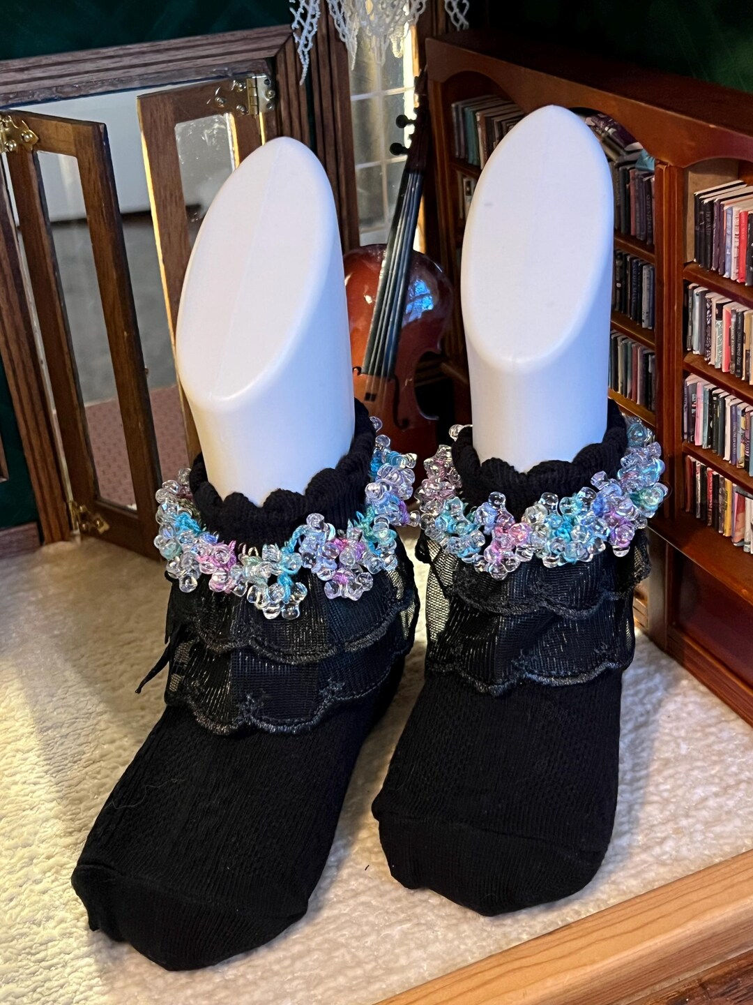 Girls Bejeweled Feather Socks – Amazy's Ankles. Ruffled Lacy Apparel - Etsy