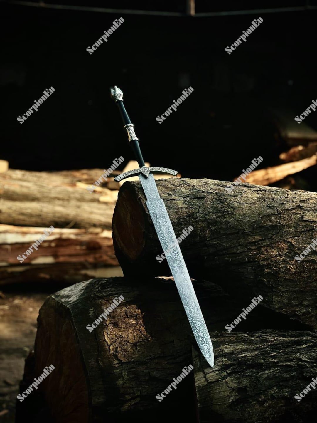 38 Inch Hand-forged Medieval Longsword | Fantasy Replica Sword With ...