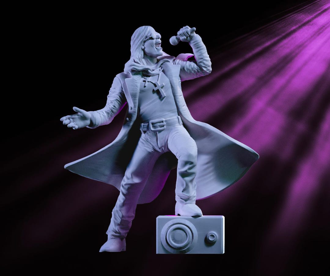 Ozzy Osbourne Rock Legend Sculpture – 54mm Scale 3D Printable Miniature ...
