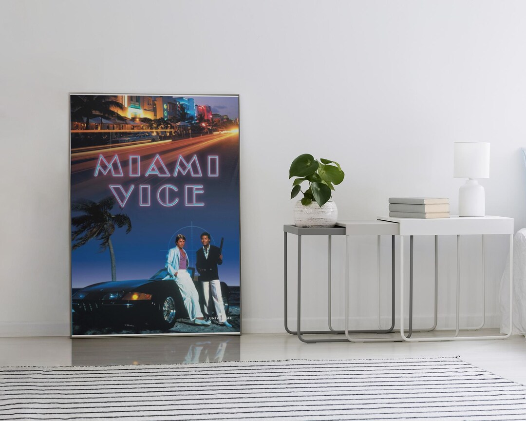 Vintage Poster – Miami Vice Series – 1980s – Retro Pop Culture Decor - Etsy