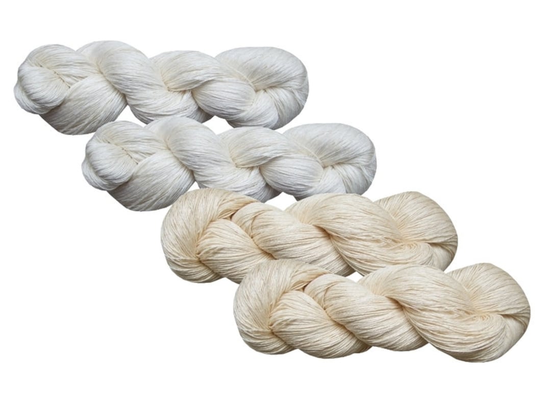 Fil 100 % LIN de haute qualité, 400 g (4 écheveaux x 100 g) - Pur lin ...