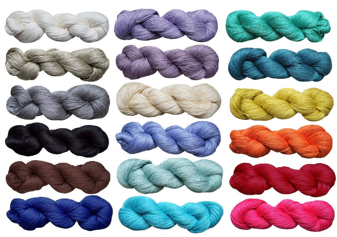 High Quality 100% LINEN Yarn, 1800gr (18 Hanks X 100 Gr). - Etsy