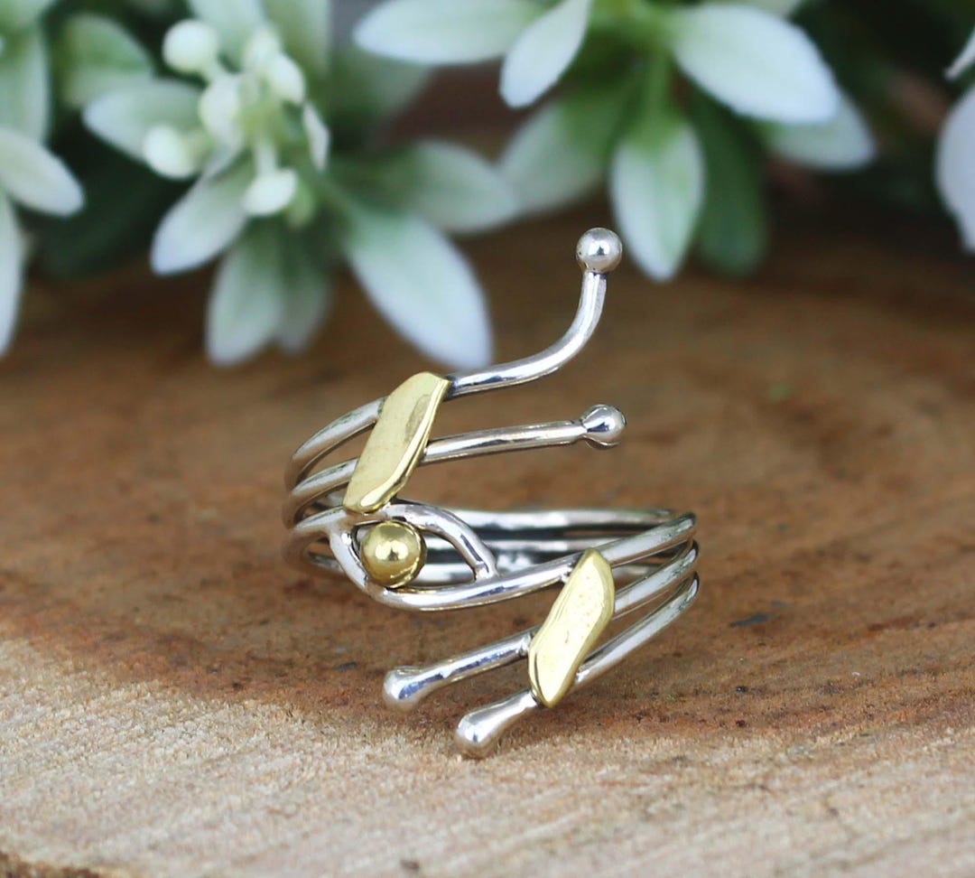 Illuminati All Seeing Eye Silver Ring One Eye Two Tone Band Ring - Etsy