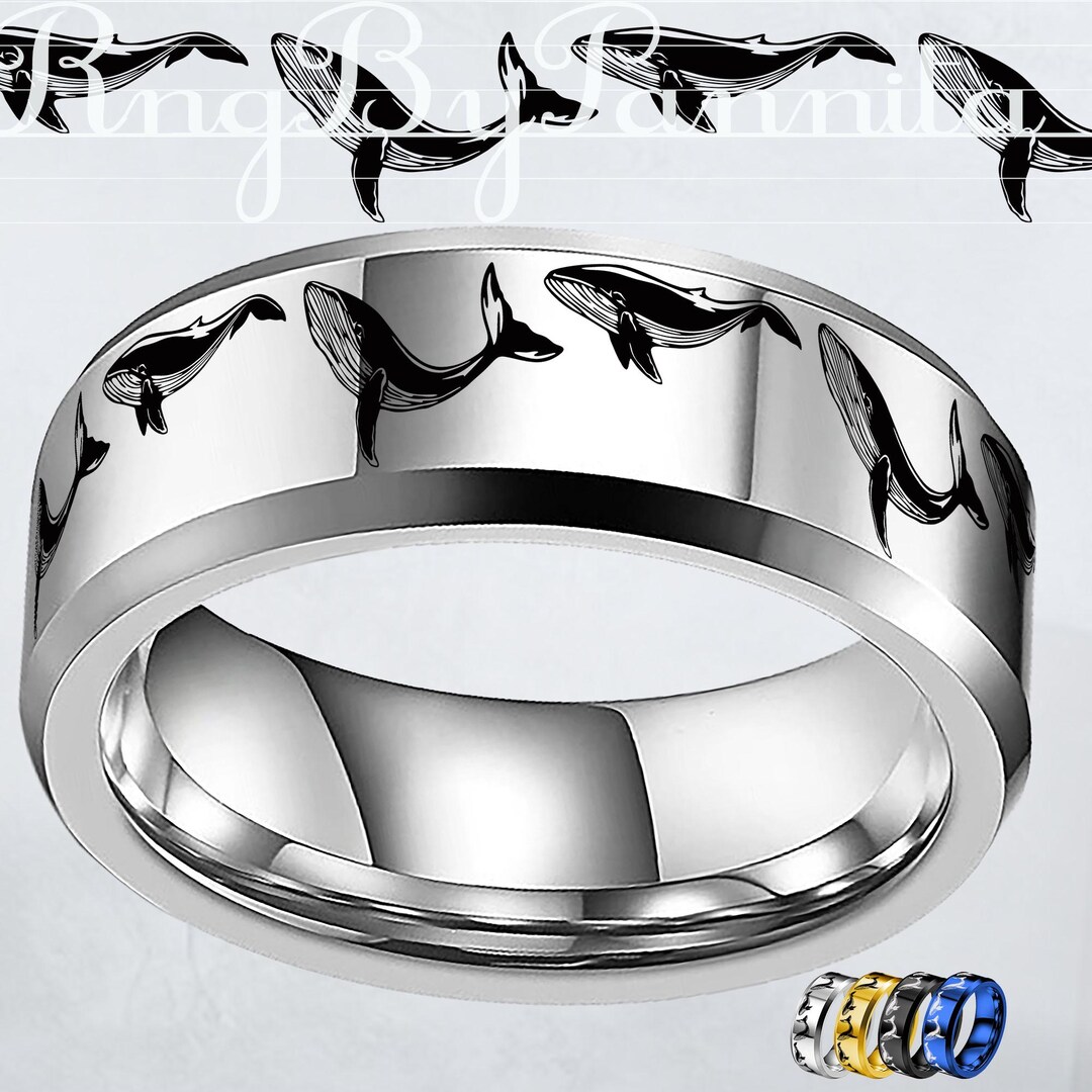Custom Humpback Whale Ring:ocean Ring,underwater World Jewelry,marine ...