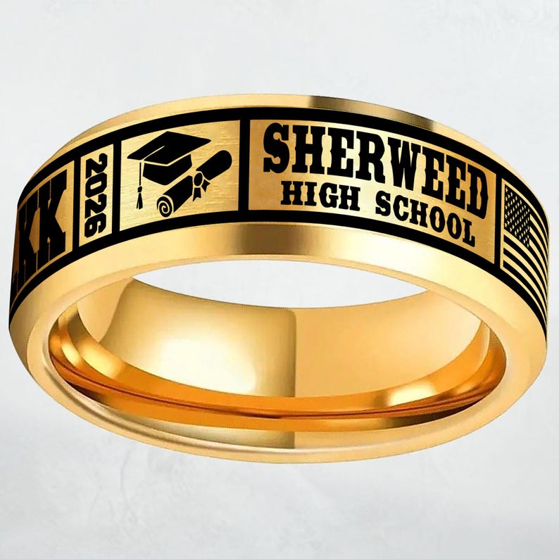 Custom Graduation Ring:school Class Ring,college Jewelry,personalized ...