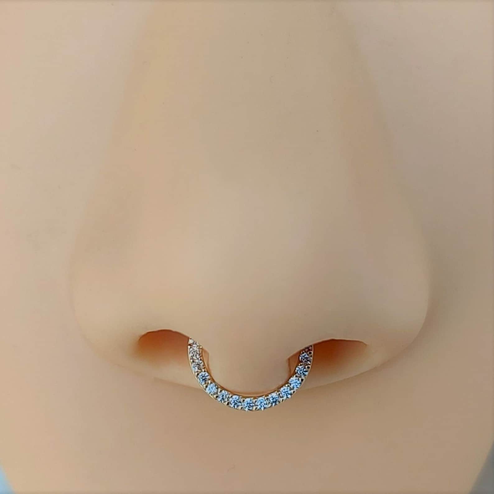 Septum Piercing 14K Gold Septum Ring Septum Piercings Septum Piercing ...