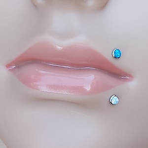 Opal Tragus Earring Conch Daith Rook Helix Snug Lip Ring Monroe Labret ...