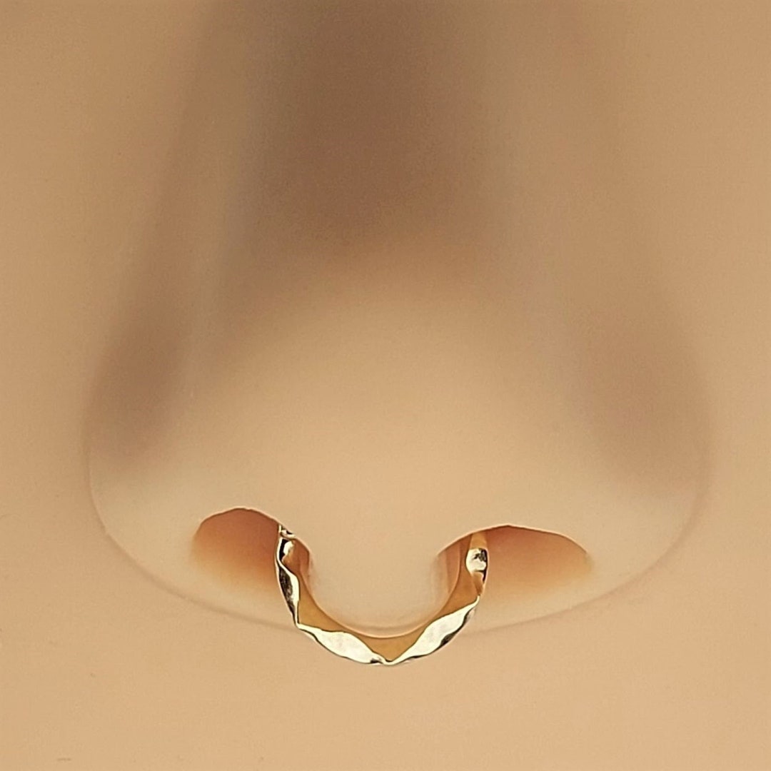 Septum Piercing 14K Gold Septum Ring Septum Piercings Septum Piercing ...