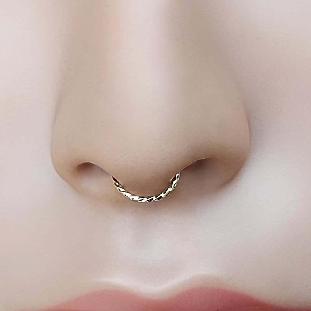Septum Piercing 14K Gold Septum Ring Septum Piercings Septum Piercing ...