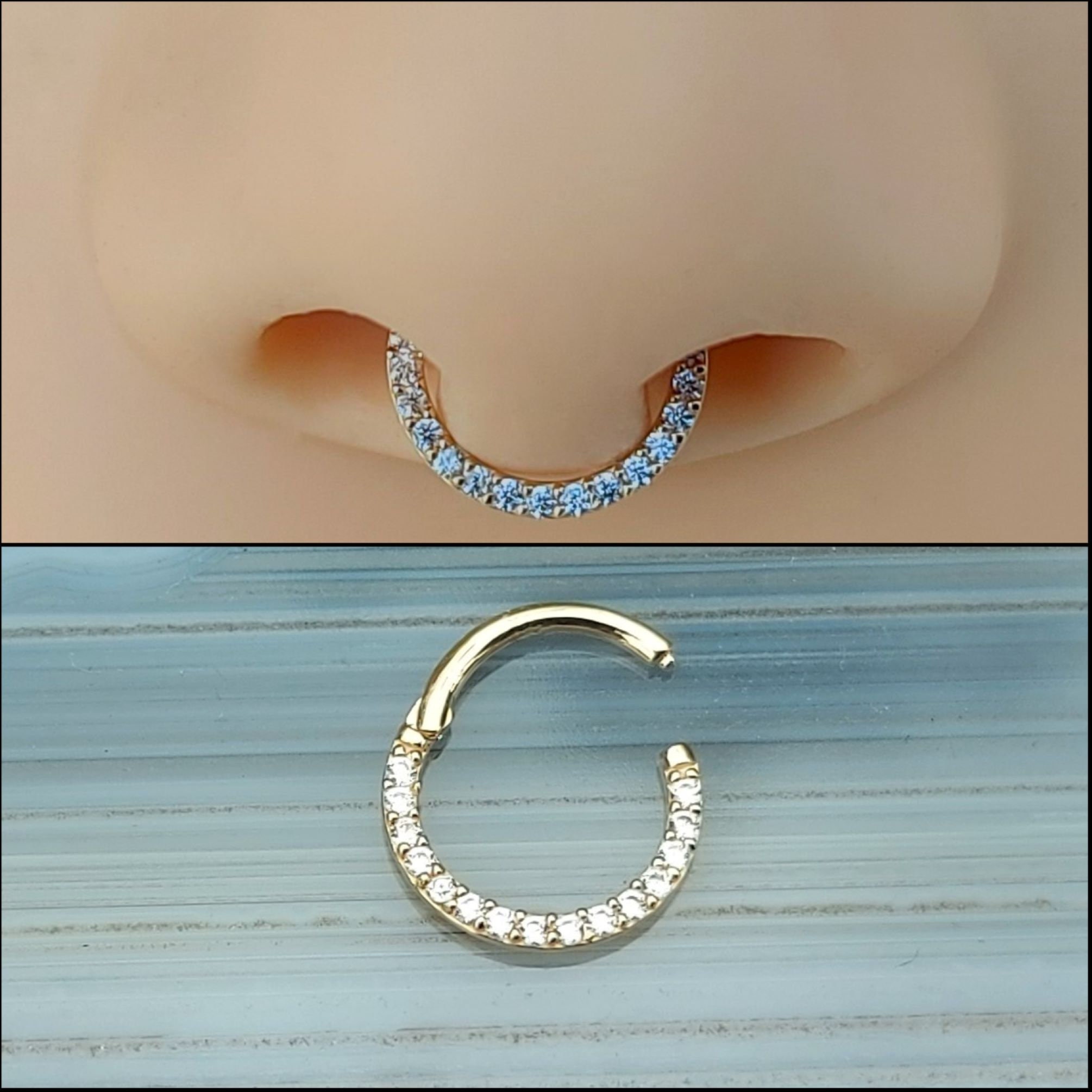 Septum Piercing 14K Gold Septum Ring Septum Piercings Septum Piercing ...