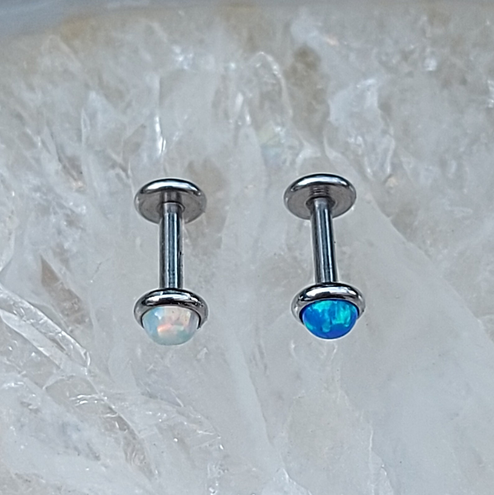 Opal Tragus Earring Conch Daith Rook Helix Snug Lip Ring | Etsy