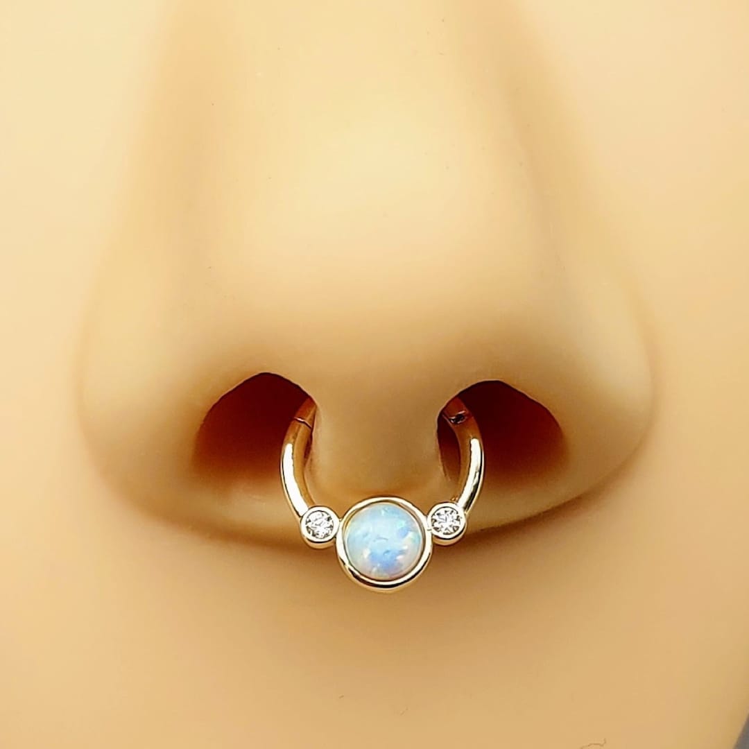Septum Piercing Small 14K Gold Septum Ring Jewelry Septum Piercings ...