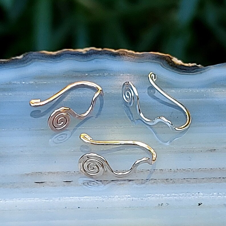 Nose Cuff Clip on Nose Cuff 14K Solid Yellow Rose or - Etsy