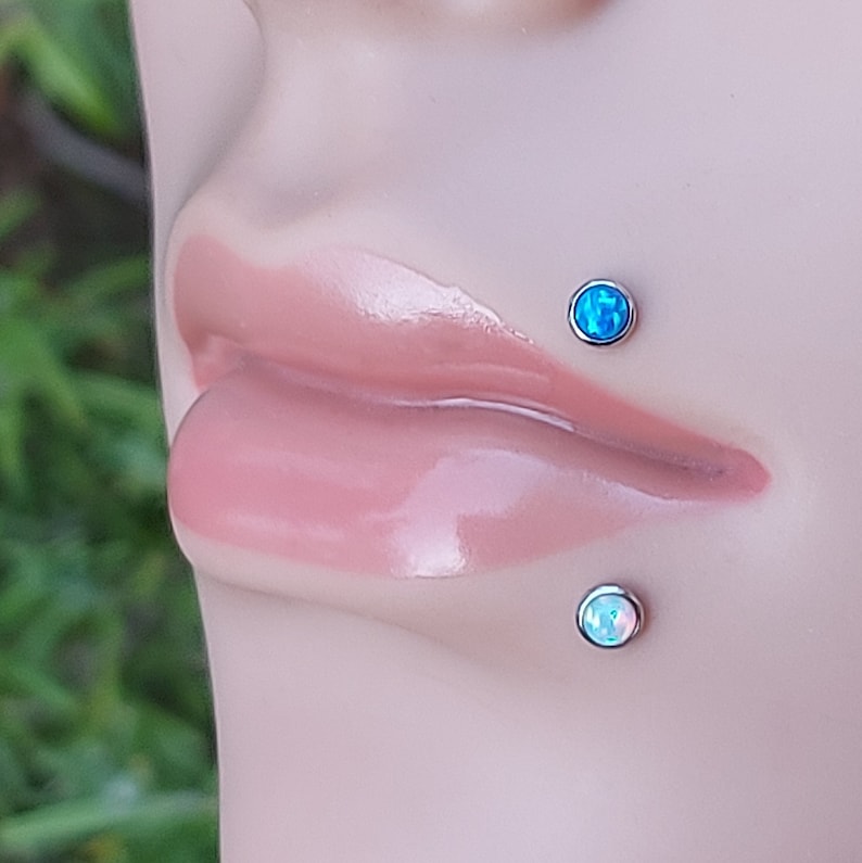 Opal Tragus Earring Conch Daith Rook Helix Snug Lip Ring | Etsy