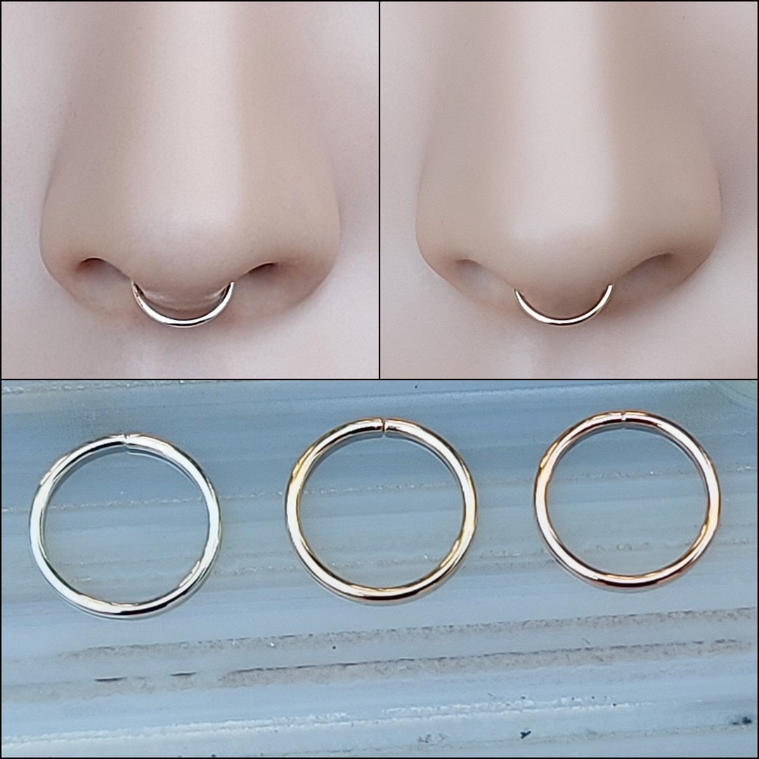 Septum Piercing 14K Gold Septum Ring Septum Piercings Septum Piercing ...