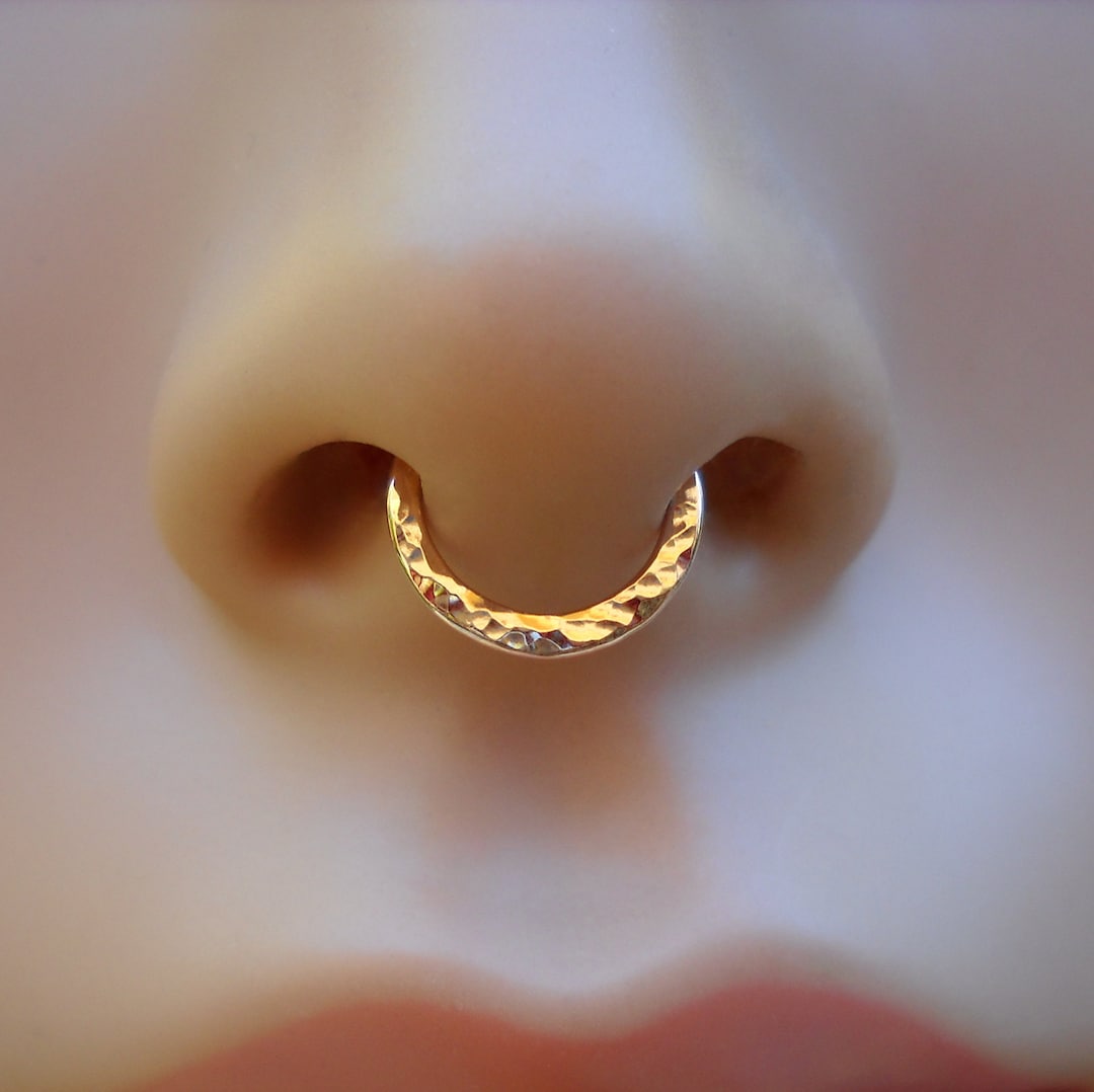 Septum Piercing 14K Gold Septum Ring Septum Piercings Septum Piercing ...