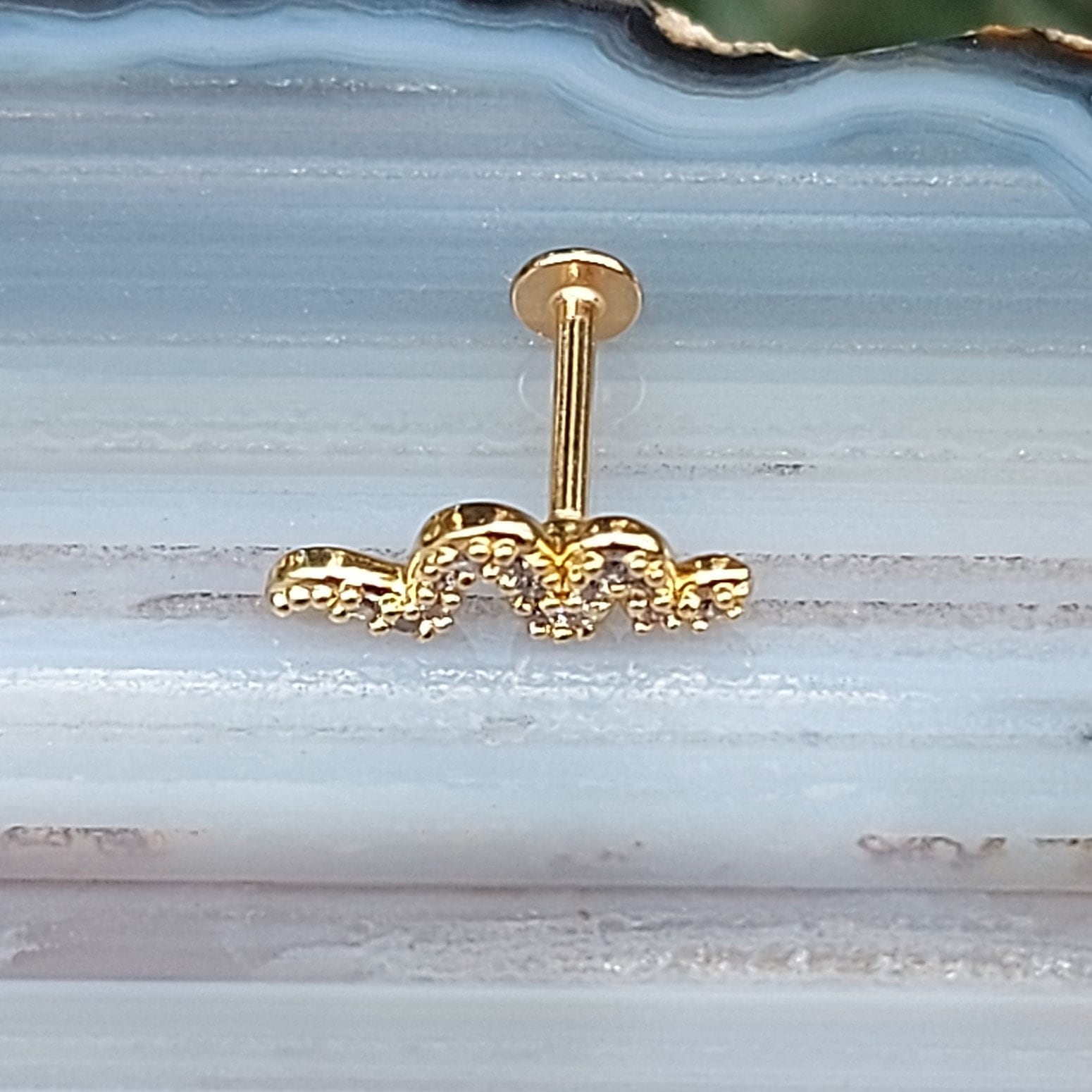 Tragus/helix/conch Snake Earring Cartilage Earring Flat Back | Etsy