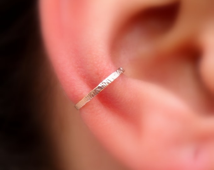 Ear Cuff Ear Wrap Conch Cuff Fake Conch Piercing Fake Piercings 14K ...