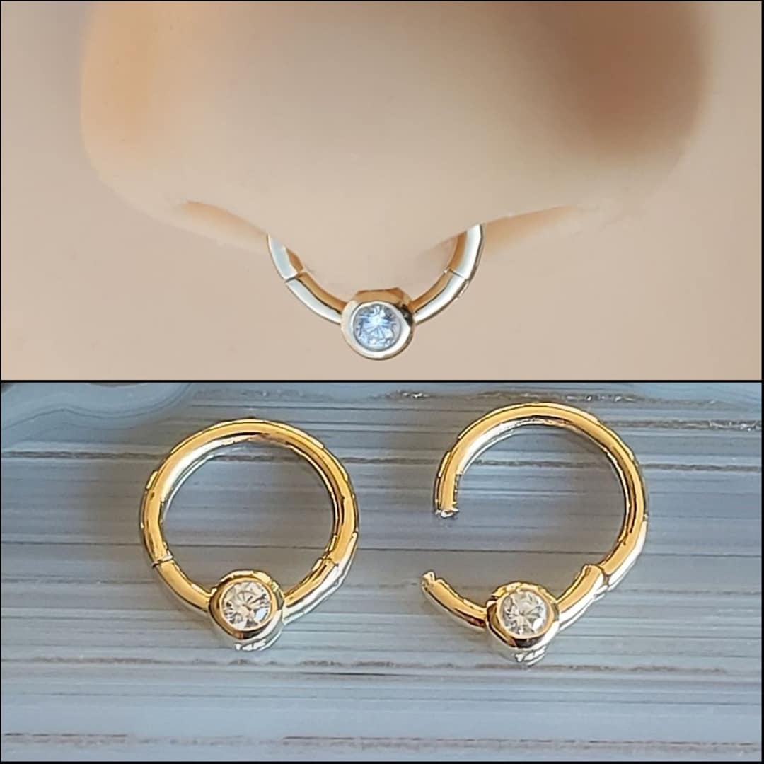 Septum Piercing 14K Gold Septum Ring Septum Piercings Septum Piercing ...