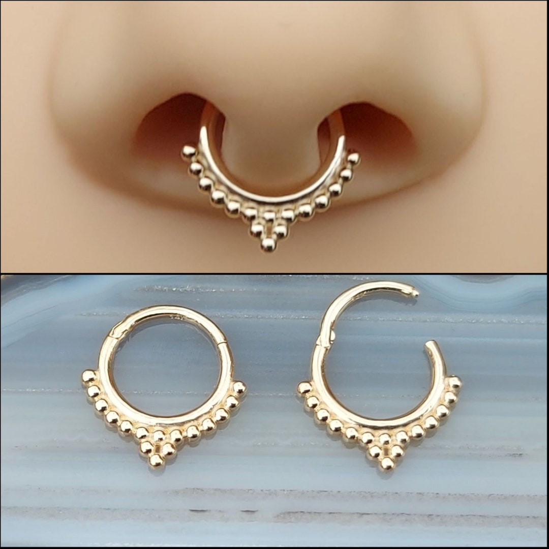 Septum Piercing 14K Gold Septum Ring Septum Piercings Septum Piercing ...