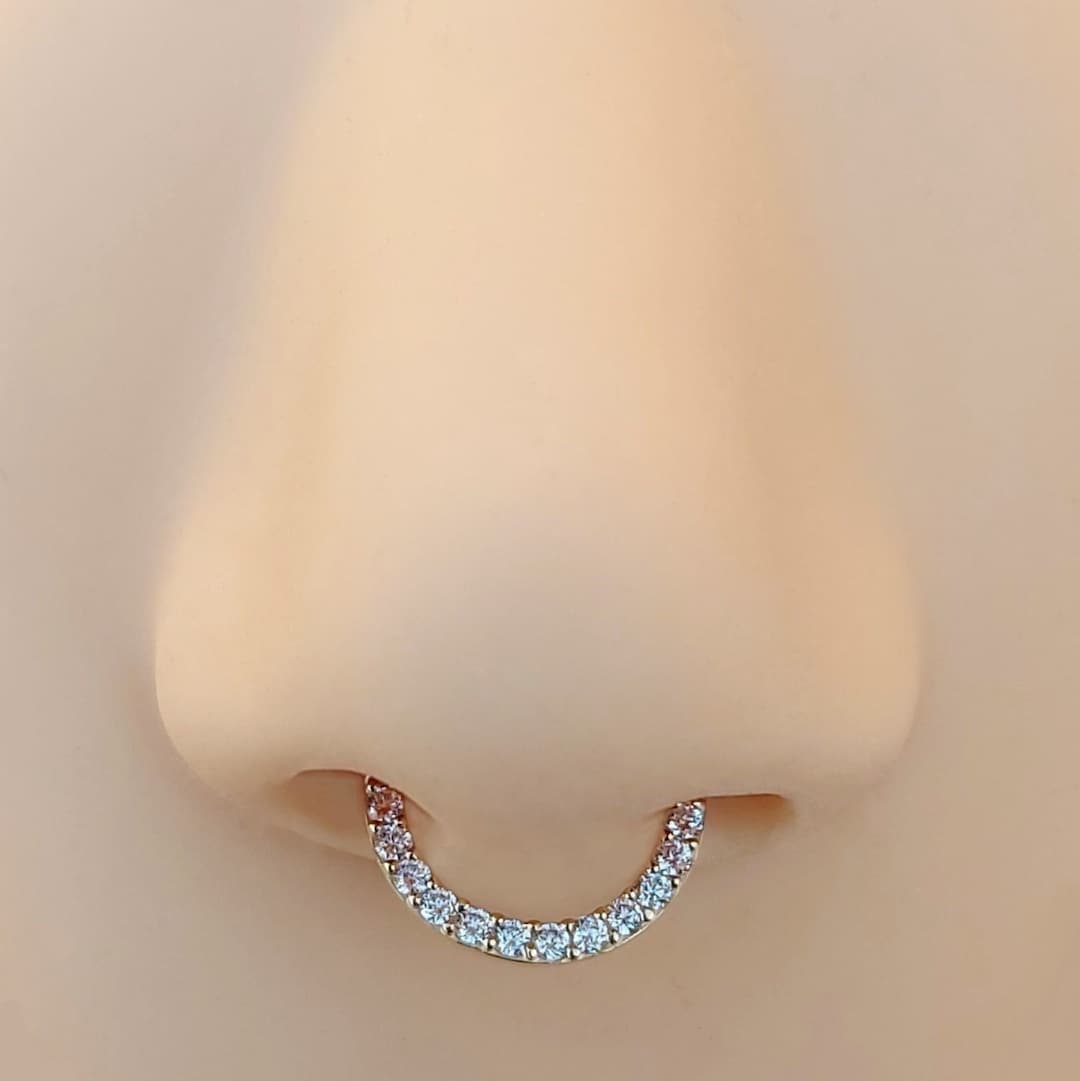 Septum Piercing 14K Gold Septum Ring Septum Piercings Septum Piercing ...
