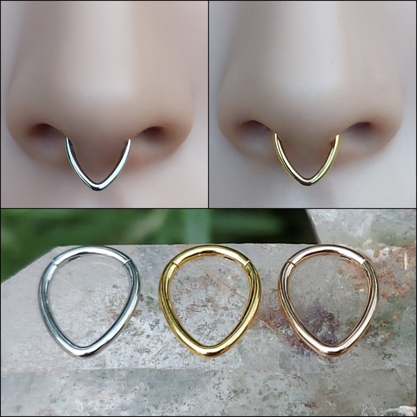 Triangle Septum Ring - Etsy