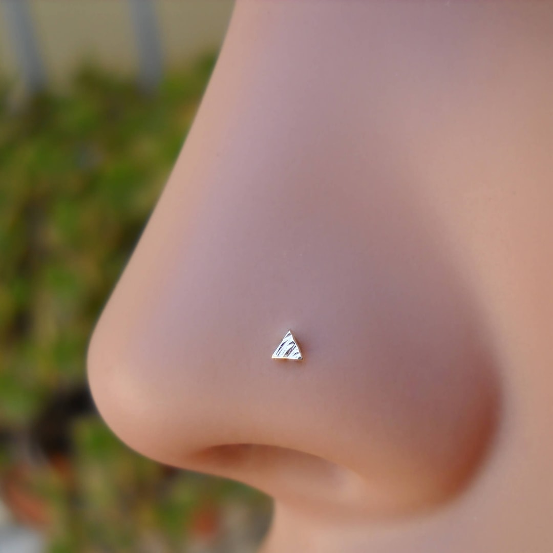 Gold Nose Ring Designs Triangle Nose Rings Designs Gold Nose Ring Gold ...
