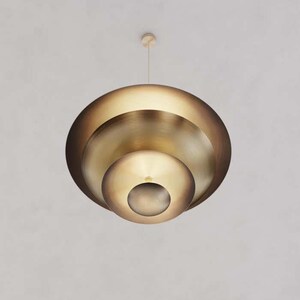 Modern Brass Ceiling Chandelier | XL Cosmic Pendant Light - Etsy