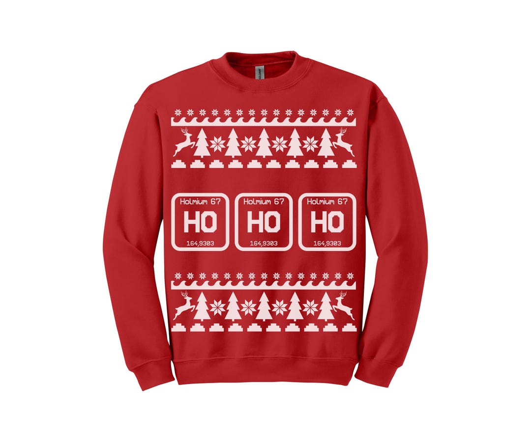 Funny Chemistry Ugly Christmas Sweater, Science Teacher Xmas T-shirt ...