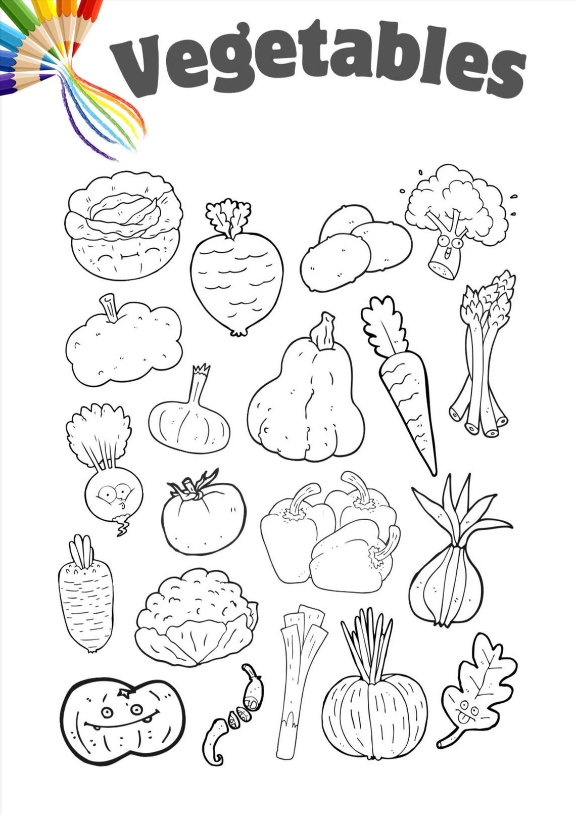 Printable Fruits and Vegetables Worksheets With BONUS | Educational PDF ...