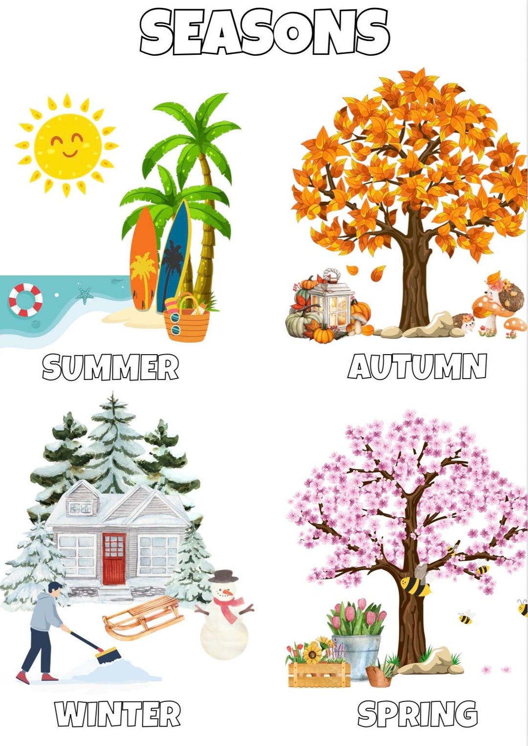 Seasons Activities Pack for Preschool | Fun & Educational Worksheets ...