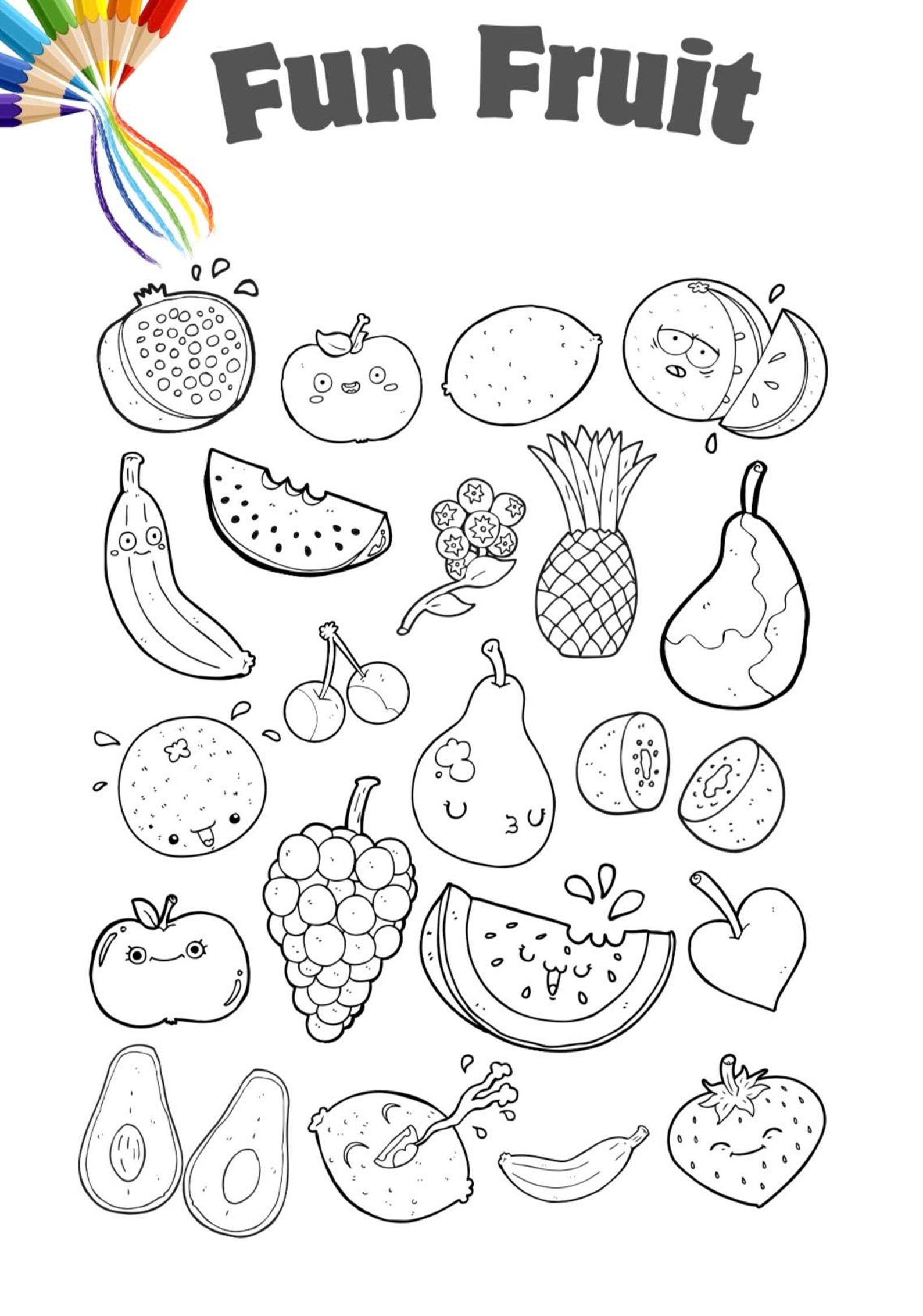 Printable Fruits and Vegetables Worksheets With BONUS | Educational PDF ...
