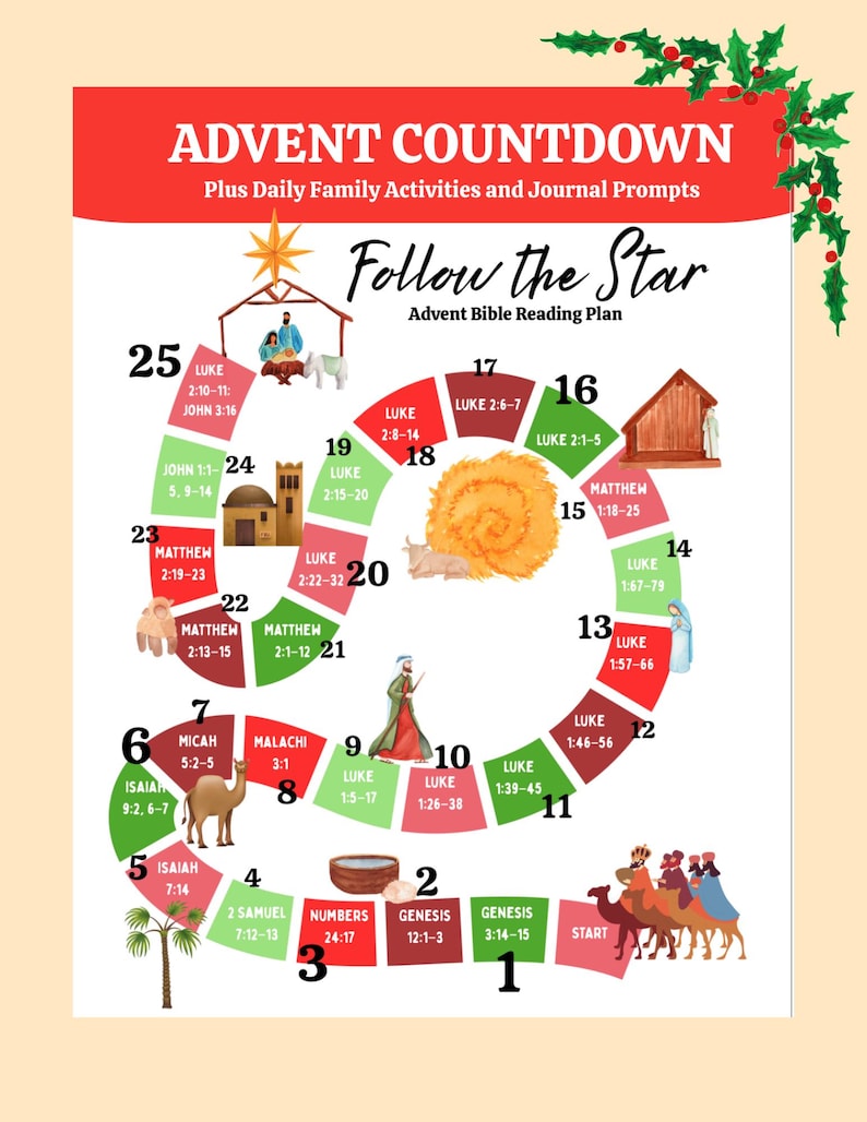 Christian Christmas Advent Countdown: Family Scripture Reading (digital ...