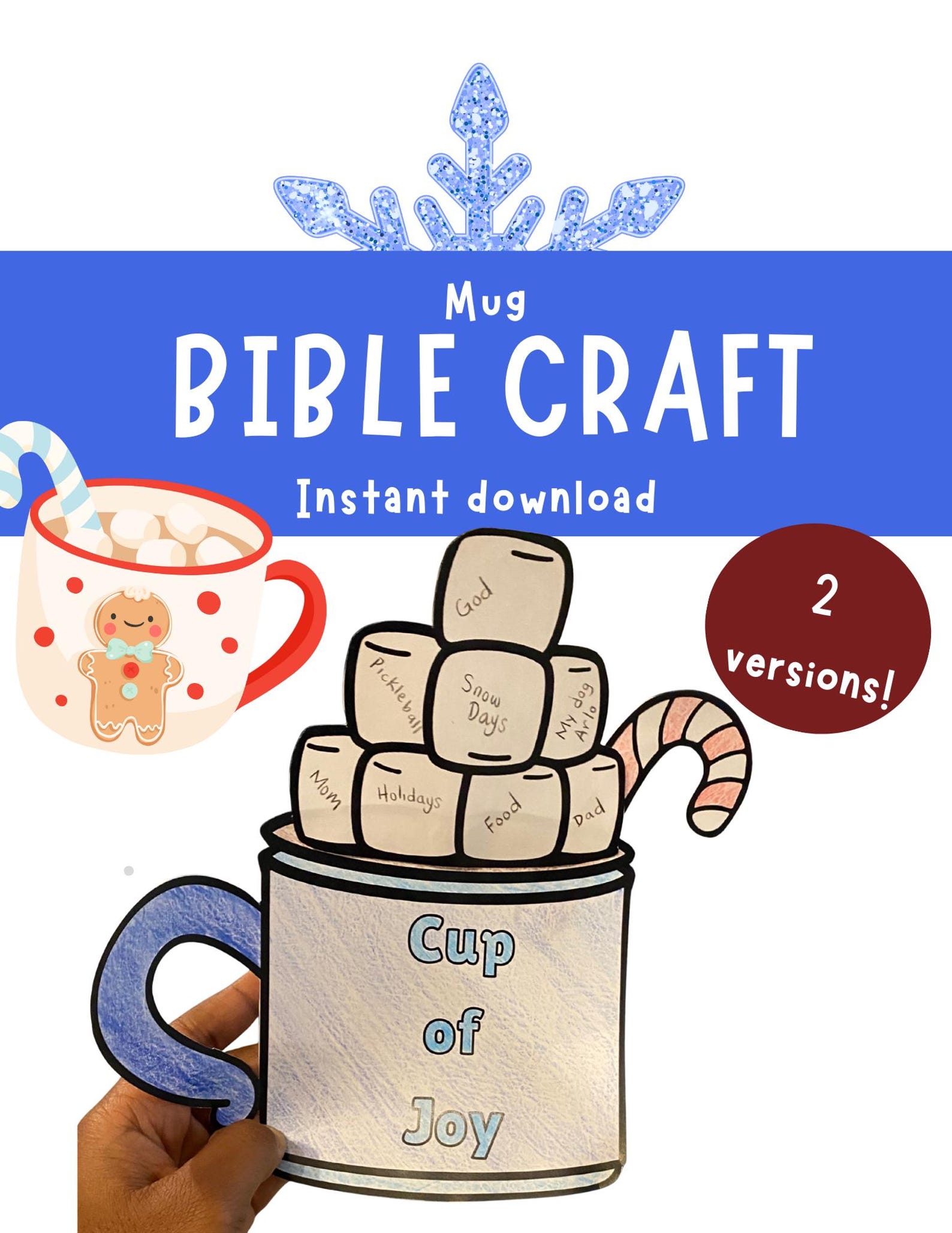 Snowflake Bible Craft, Christmas Torn Paper Art (digital Download) - Etsy