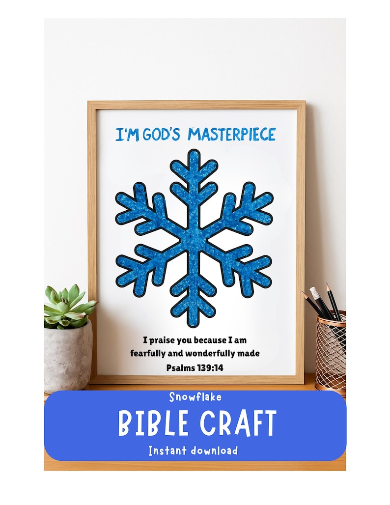 Snowflake Bible Craft, Christmas Torn Paper Art (digital Download) - Etsy