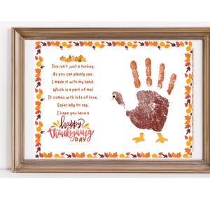 Turkey Handprint Poem | Thanksgiving Keepsake Craft (PDF Download) - Etsy