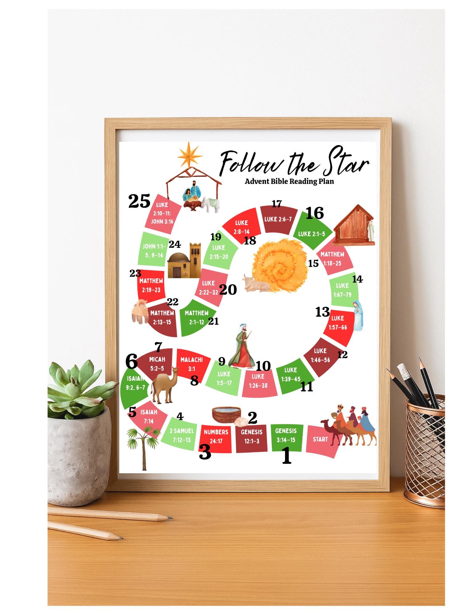 Christian Christmas Advent Countdown: Family Scripture Reading (digital ...