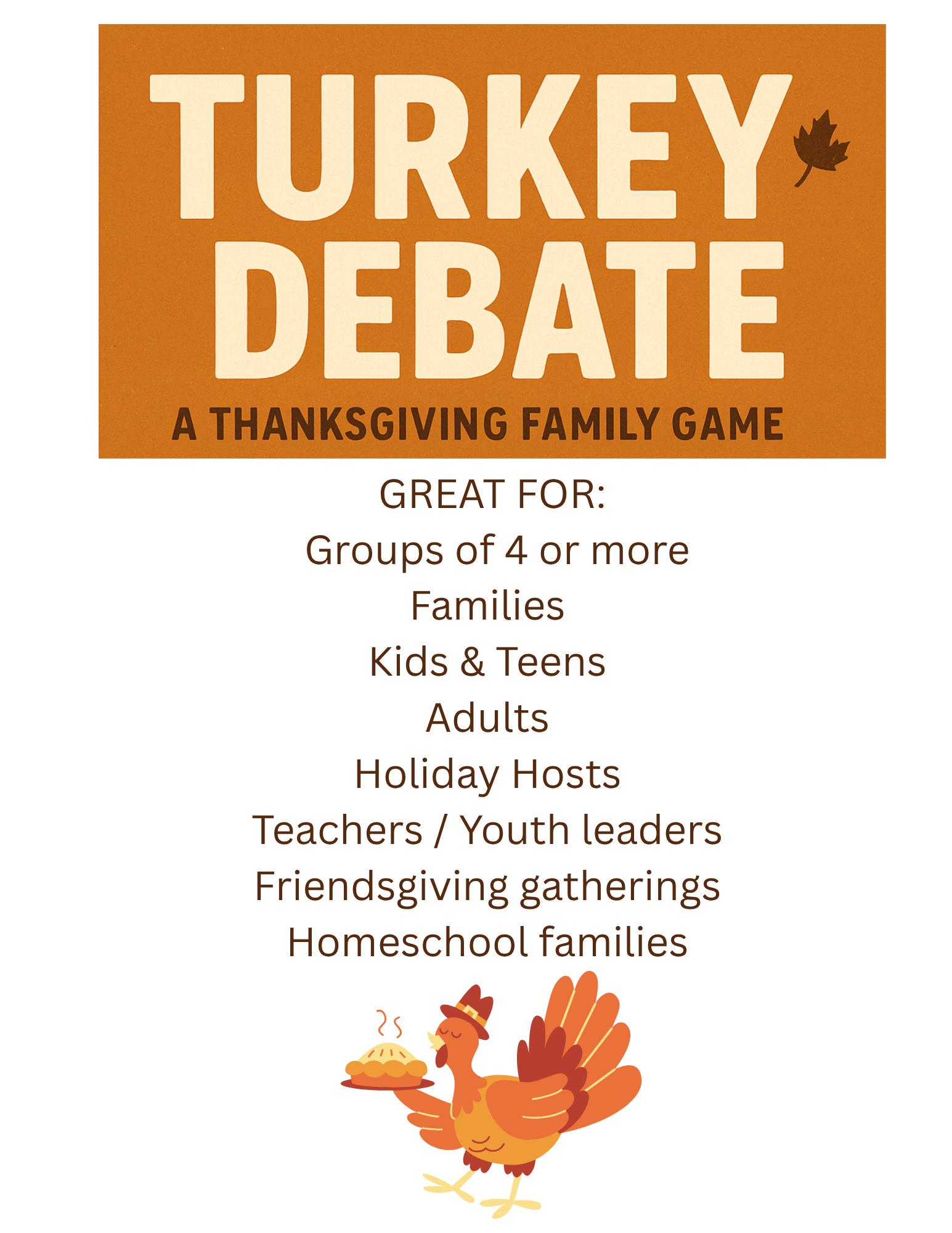 Printable Thanksgiving Game,family Thanksgiving Game, Dinner Table Game ...