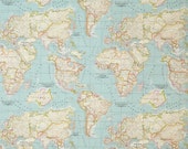 Tela de mapa del mundo tela de mapa tela del mundo tela - Etsy España