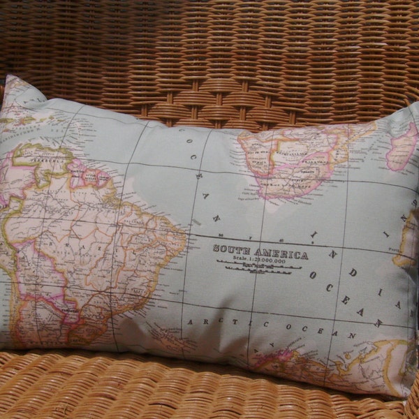 World Map Pillow - Etsy