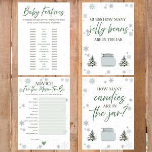 Winter Baby Shower Game Bundle, A Winter Wonder is on the Way, 27 ...