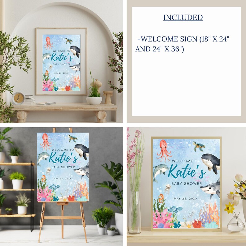 Sea You Soon Baby Shower Collection, 50+ Printable Templates ...